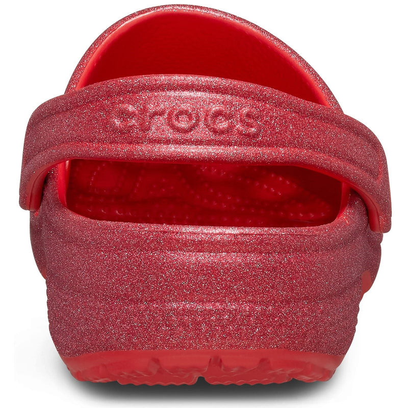 Crocs Classic Glitter Synthetic Cherry Red Clogs – Tower-London.EU