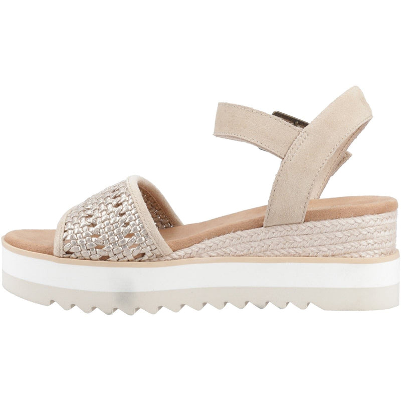 TOMS Diana Leather Women's Champagne Sandals 10021959 – Tower-London.EU