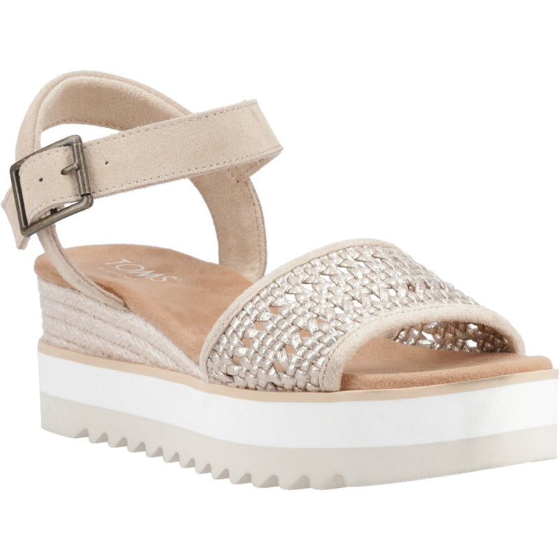 TOMS Diana Leather Women's Champagne Sandals 10021959 – Tower-London.EU