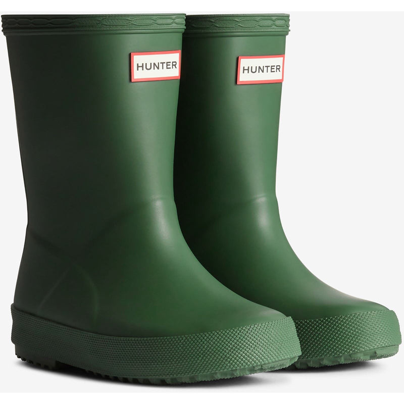 Hunter Kids First (Matte) Rubber Kid's Green Standard Wellington Boots ...