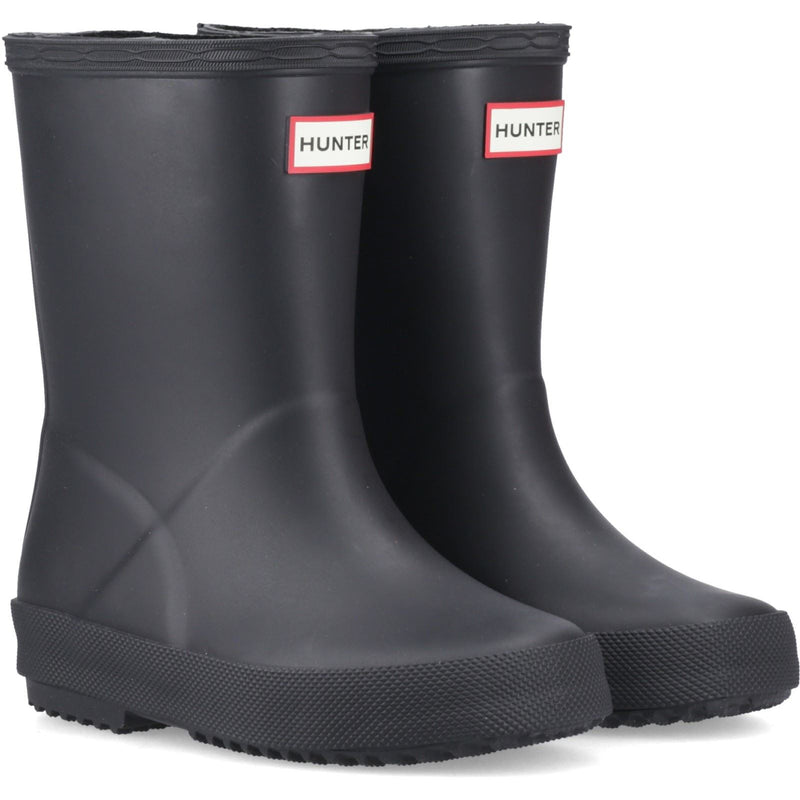Hunter Kids First (Matte) Rubber Kid's Black Standard Wellington Boots ...