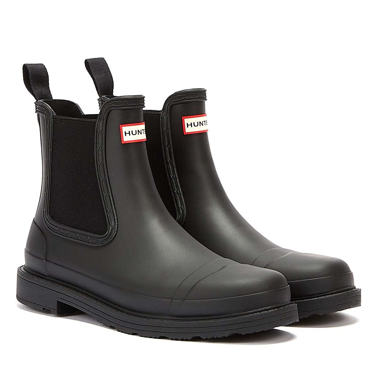 Hunter Commado Chelsea Womens Black Boots WFS1018RMABLK